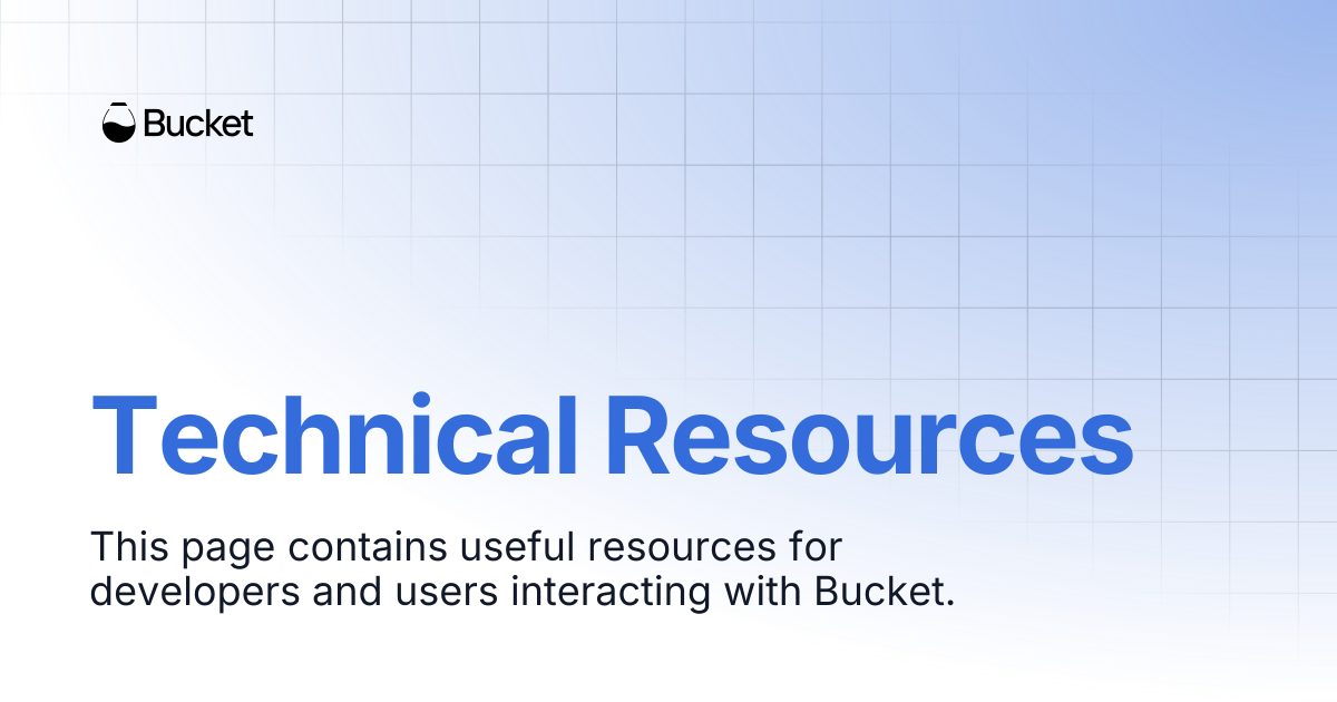 Technical Resources | Bucket Protocol